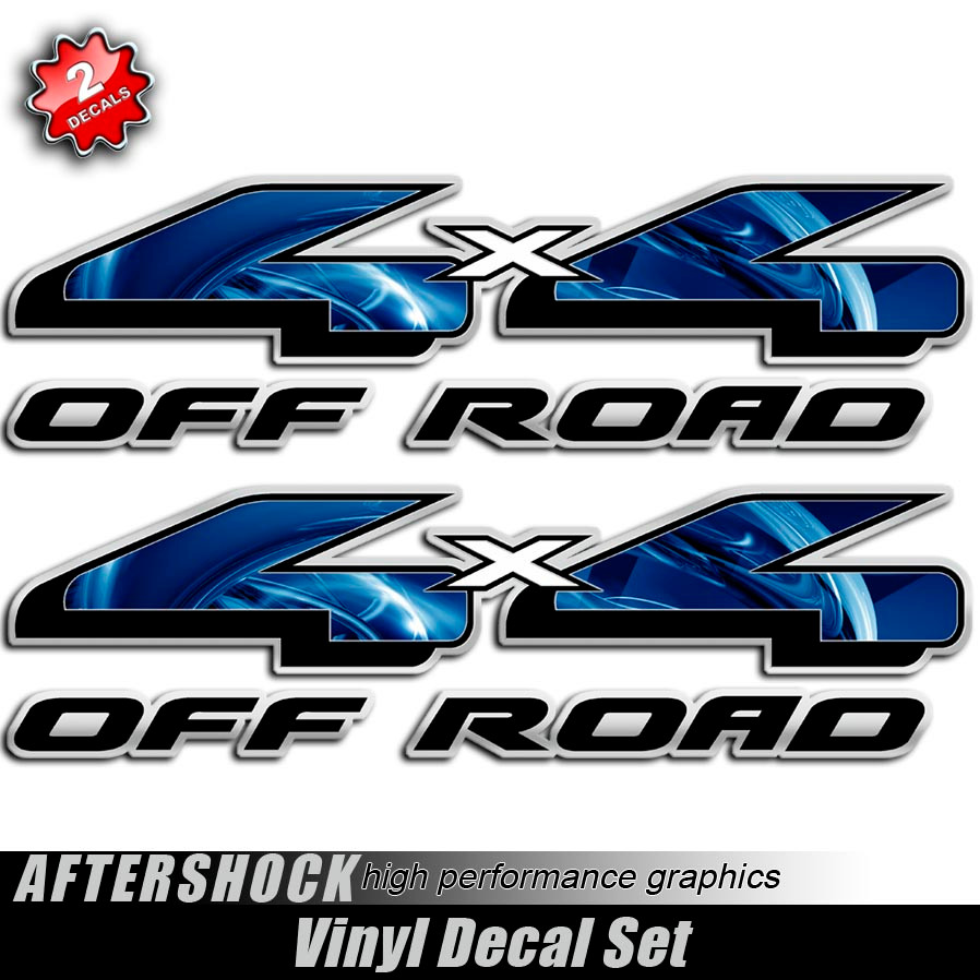 4x4 Electric Blue F-150 Decals - Aftershock Decals