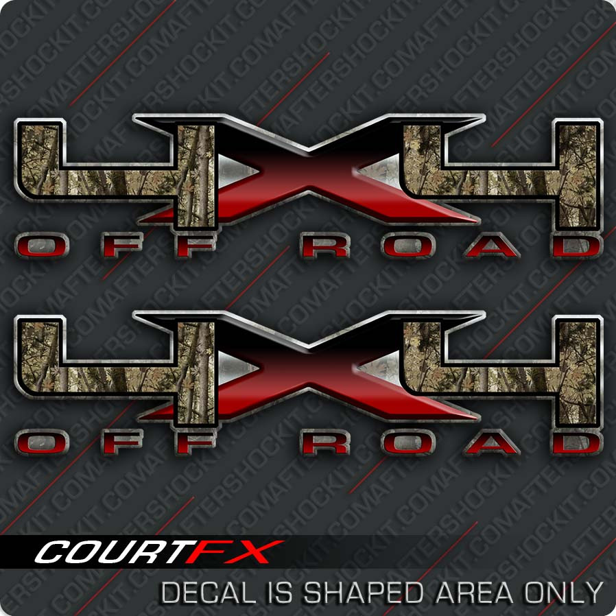 4x4 Camo Fade Big "X" Decals - Aftershock Decals