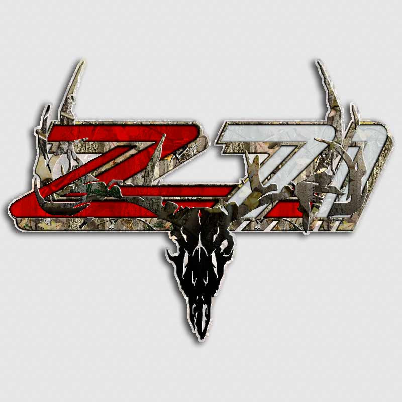 Gray Camo Skull 4x4 Sticker set - Aftershock Decals