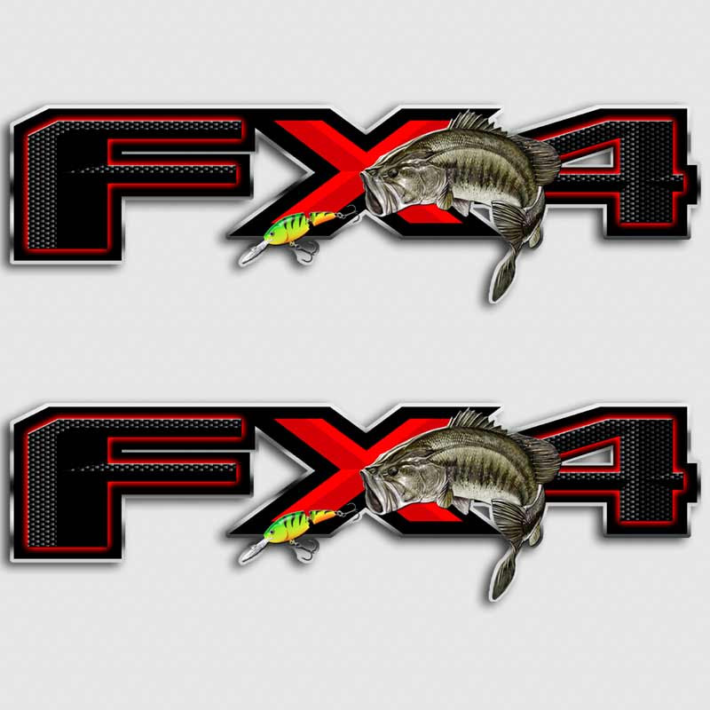 Custom Bass Fishing Ford FX4 Decal Set for F150 & Ranger - Premium ...