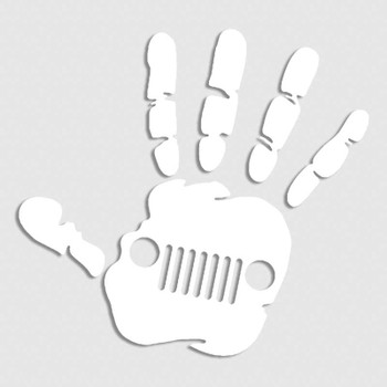 Jeep Hand Wave Decal | 4x4 Wrangler Off Road Renegade Sticker