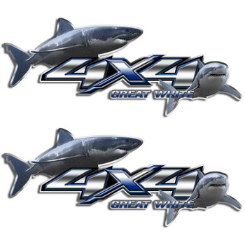 4x4 Jaws Great White Shark Truck Decal Set
