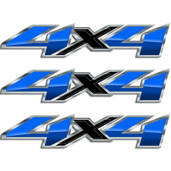 4x4 Silverado Blue Truck Decal | Chevy GMC Stickers