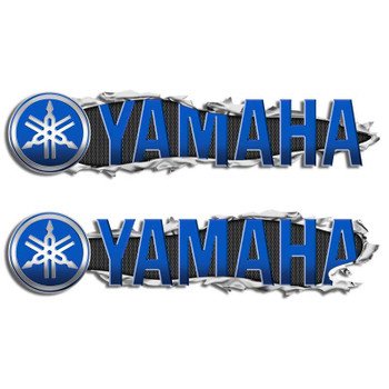 Yamaha Ripped Metal Decal Set