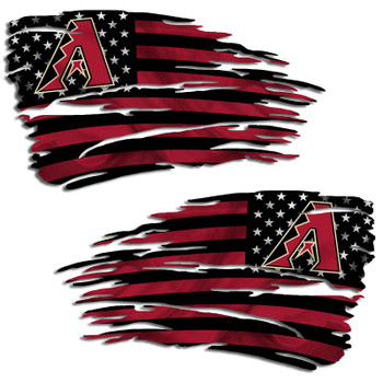 Arizona Diamondbacks Baseball Tattered Flag Decal Sticker