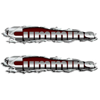 Ripped Metal Cummins Diesel Truck Decal Sticker