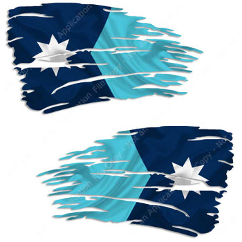 Official Minnesota State Flag Distressed Decal Sticker