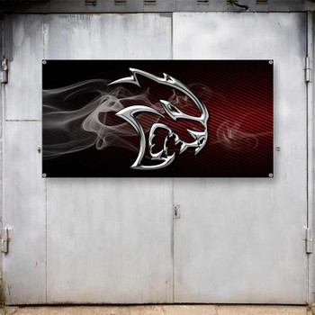 SRT Hellcat Challenger Charger Garage Banner