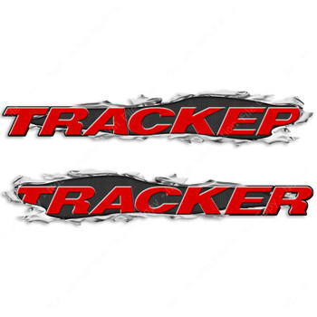 Tracker Marine Silver Chrome Boat Decal Sticker