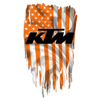 KTM American Flag Motocross Racing Decal