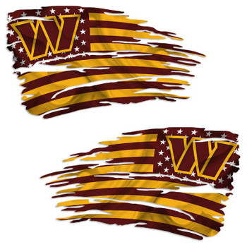 Washington Commanders Sticker Flag Football Decal Set