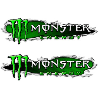 Monster Energy Ripped Metal Racing Decal Set
