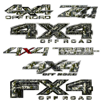 4x4 FX4 Truck Camouflage Kuiu Decal | Z71 Verde Sticker