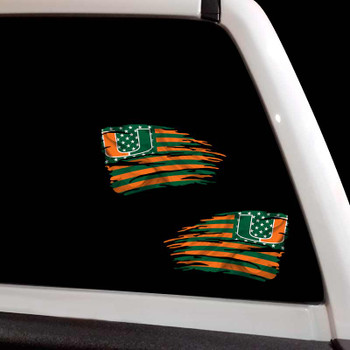 Miami Hurricanes Football Decals - 3M Vinyl 2-Pack | The U Shop
