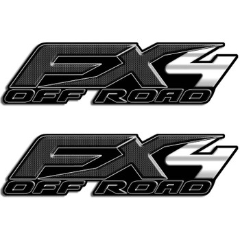 FX4 Carbon Fiber Black Slant Decal Set