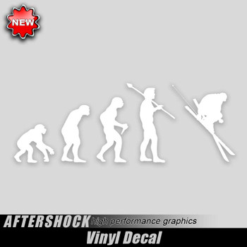 Snow Skiing Evolution Sticker