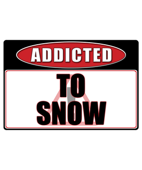 Snow - Addicted Warning Sticker - Aftershock Decals
