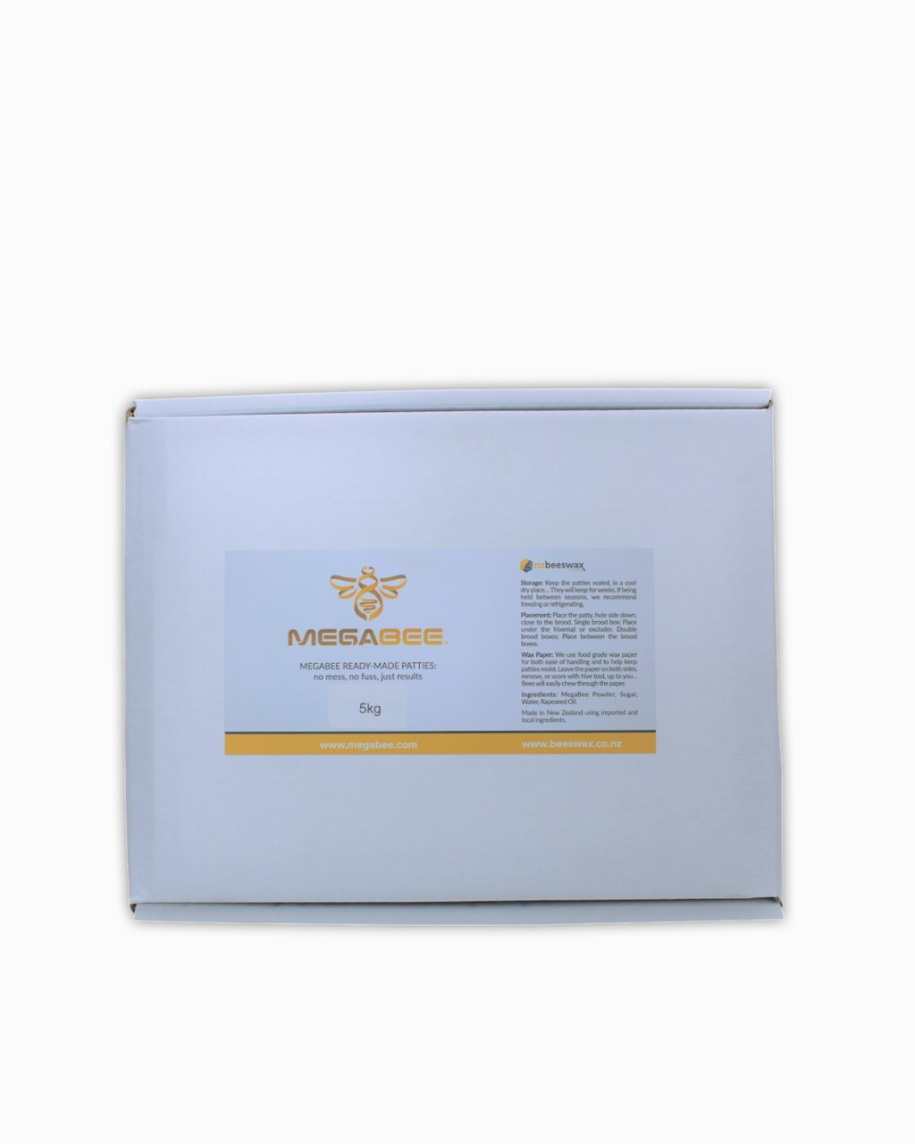 Mega Bee Patty - 5kg - Beekeeping Supplies NZ | Beekeeping Supply Store ...