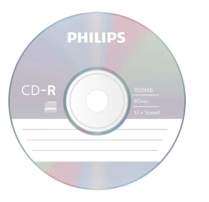 Philips CD-R Blank Recordable Discs 80 Min 700MB. 50 Pack