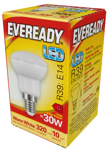 Eveready 30 Watt 320 Lumen LED E14 R39 Reflector Bulb