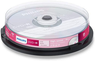 Philips DVD-R Blank Recordable Discs 4.7GB. 10 Pack