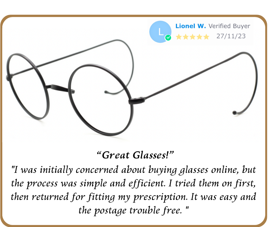 NHS Style Small Round Vintage Spectacles In A Matt Black Finish By ...