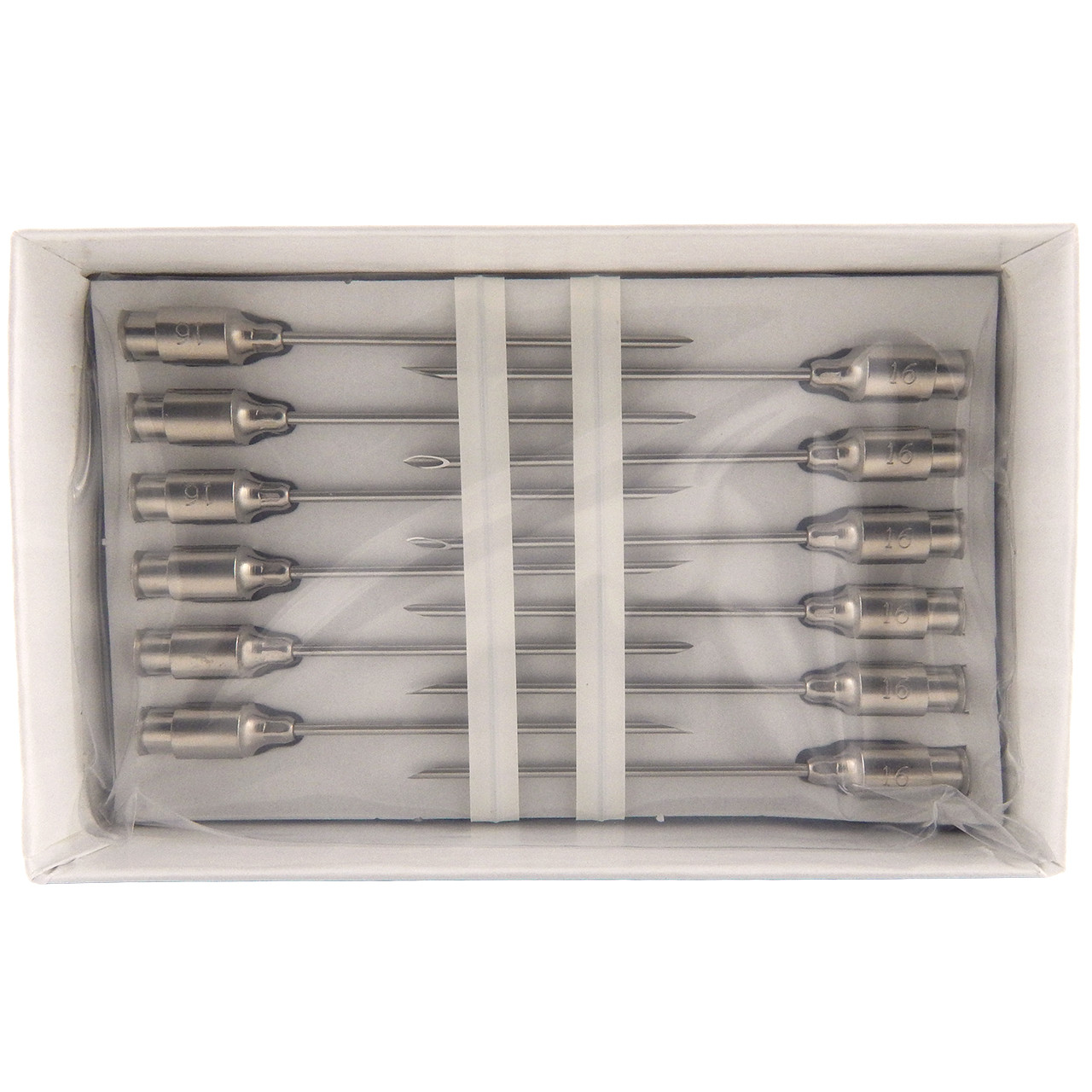 Veterinary Needles 16g x 2" Plated Brass Hub (Box of 12) - Cadence Science