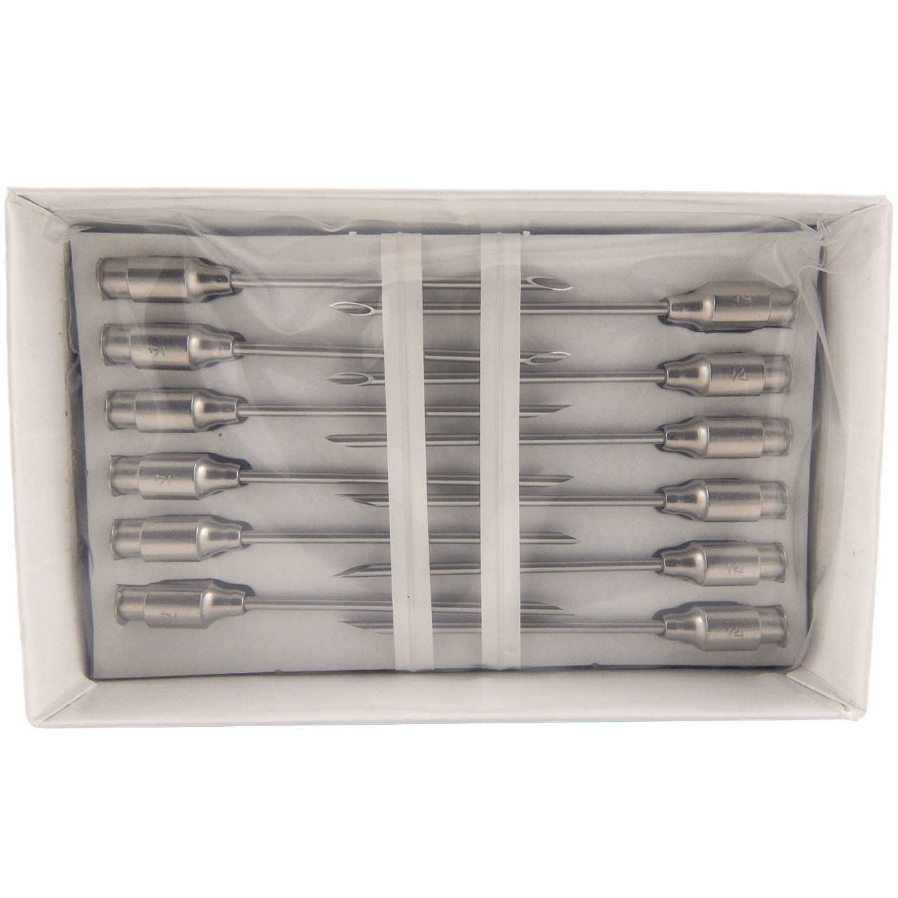 Veterinary Needles 14g x 2" Plated Brass Hub (Box of 12) - Cadence Science