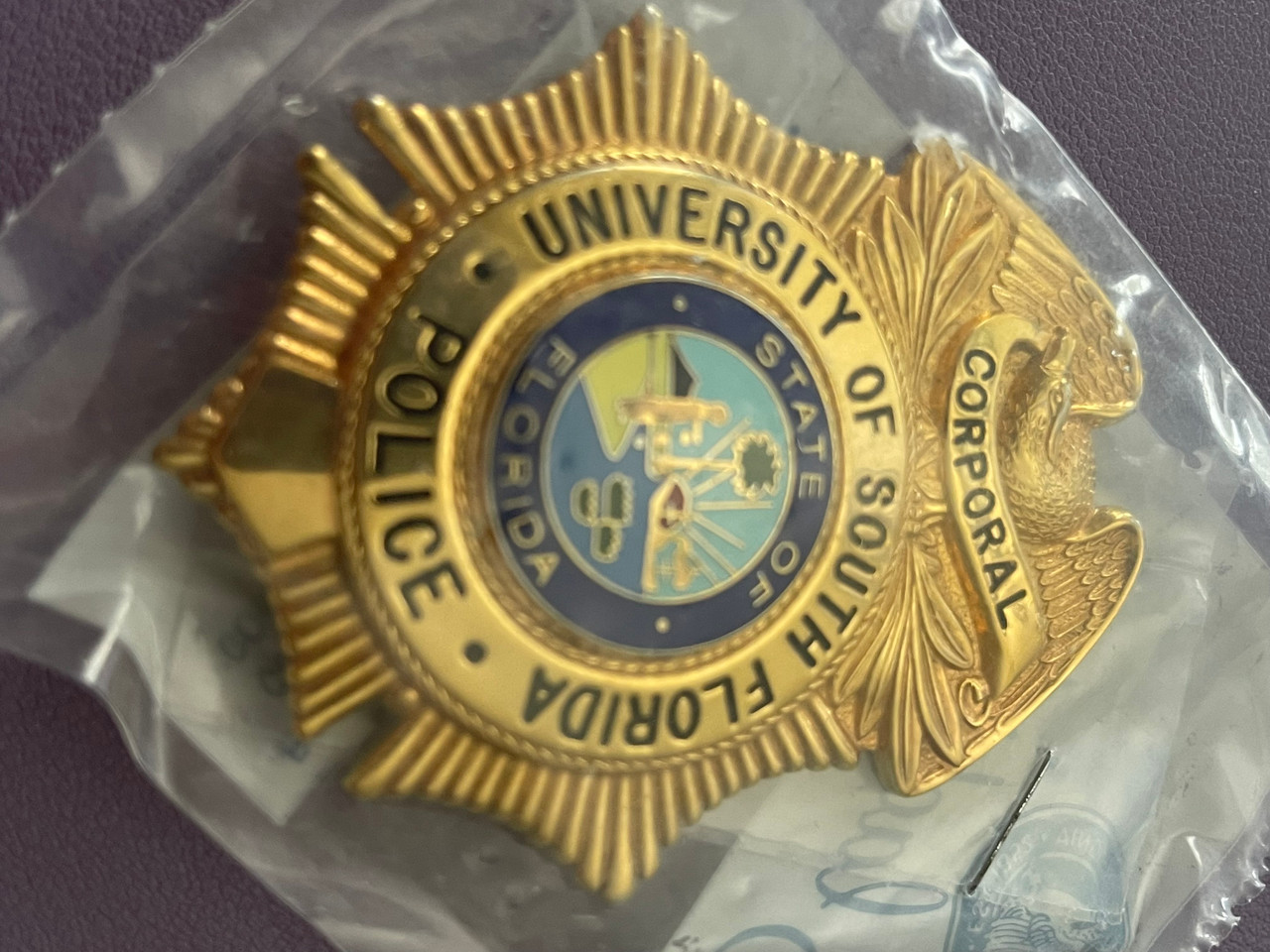 UNIV. OF SOUTH FLORIDA POLICE CORPORAL BADGE