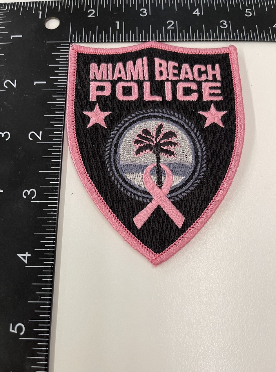 MIAMI BEACH FL POLICE PINK PATCH