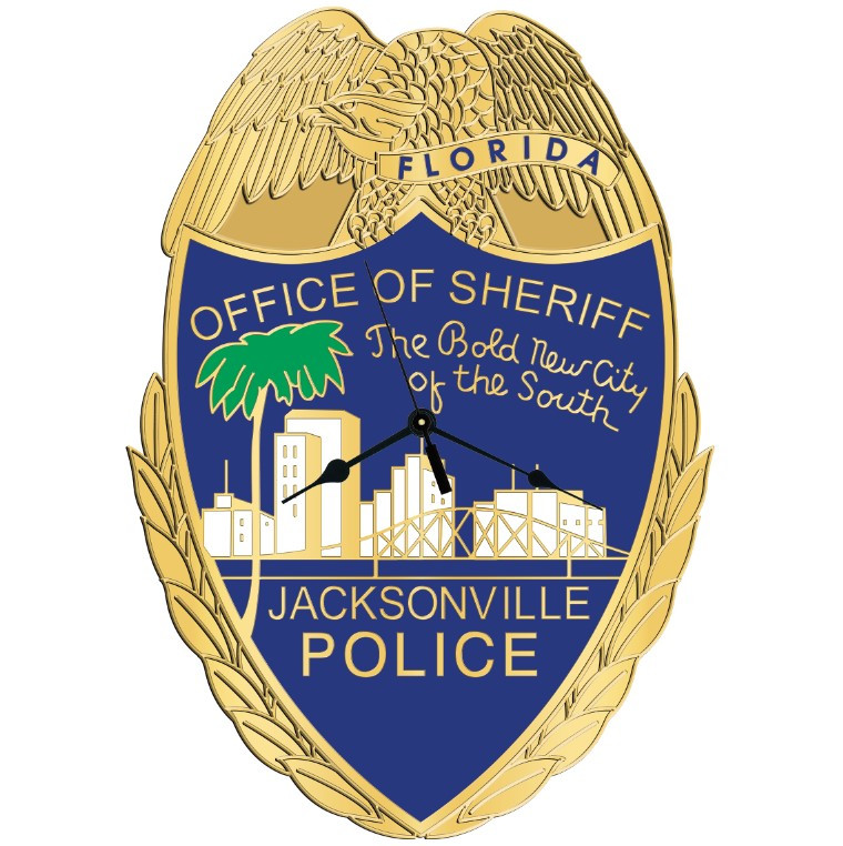 JSO POLICE CUSTOM SHAPE CLOCK - ChiefMart-CopBay-CopsAreCool