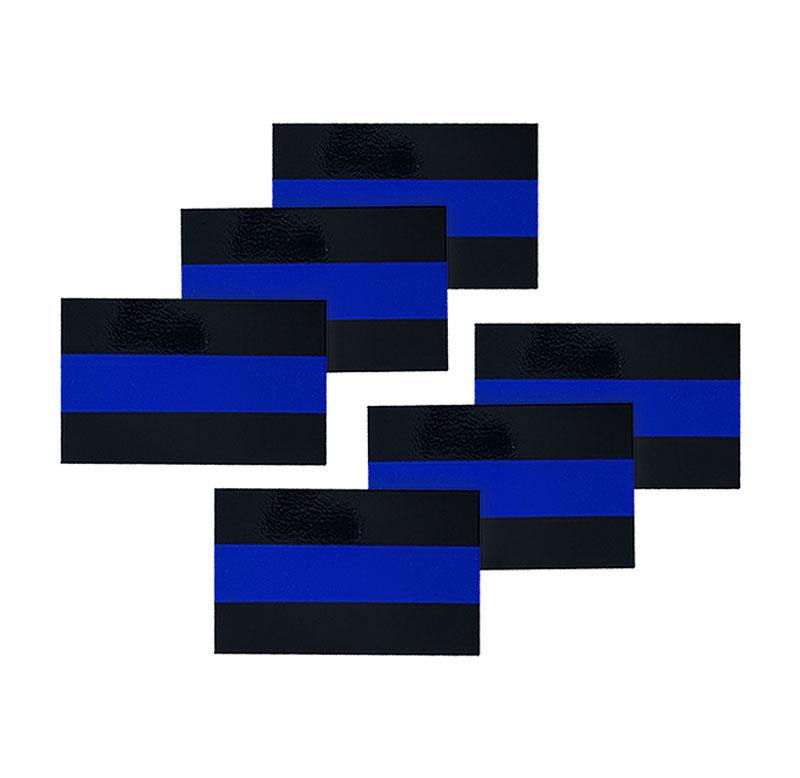 Reflective Thin Blue Line License Plate Stickers