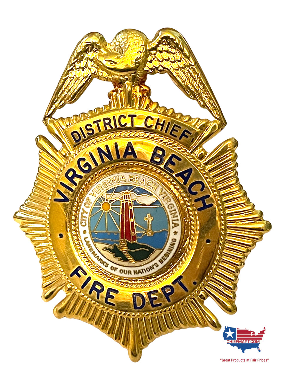 VIRGINIA BEACH FIRE CHIEF BADGE