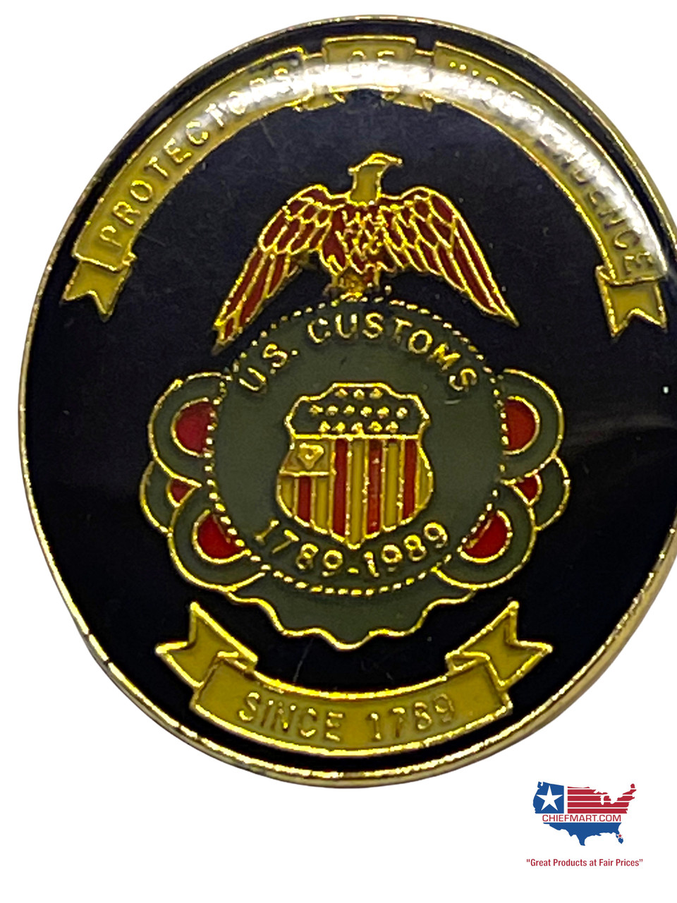 U.S. CUSTOMS PROTECT US LAPEL PIN