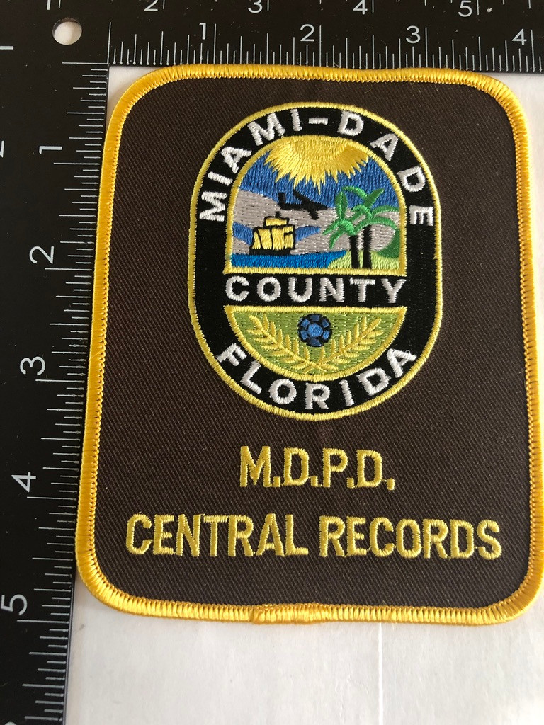MIAMI DADE FL POLICE CENTRAL RECORDS PATCH