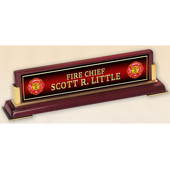 VERTICAL FIRE NAME PLATE - ChiefMart-CopBay-CopsAreCool