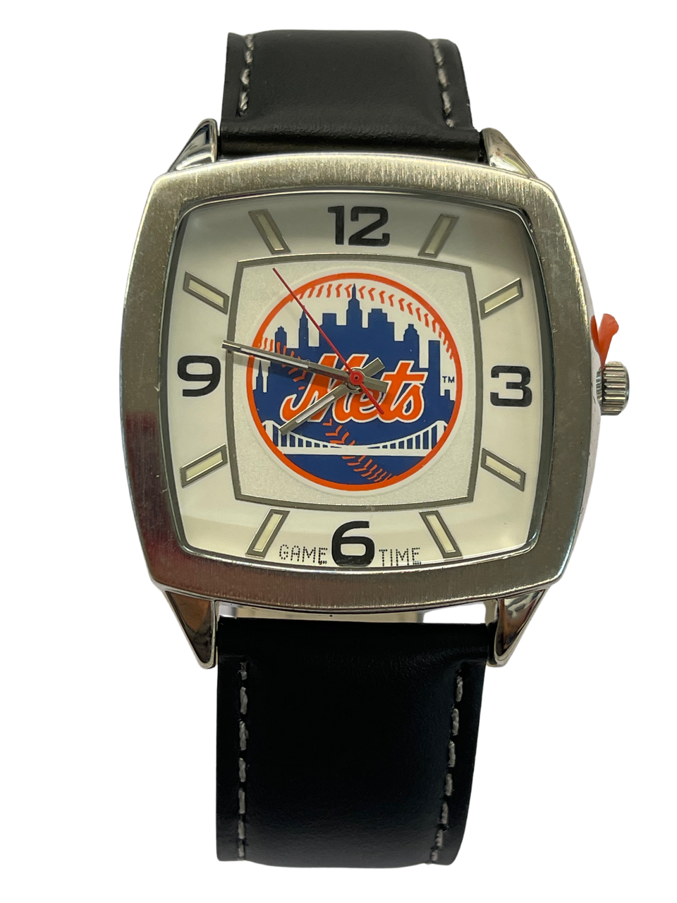 NEW YORK METS GAME TIME WATCH LEATHER BAND