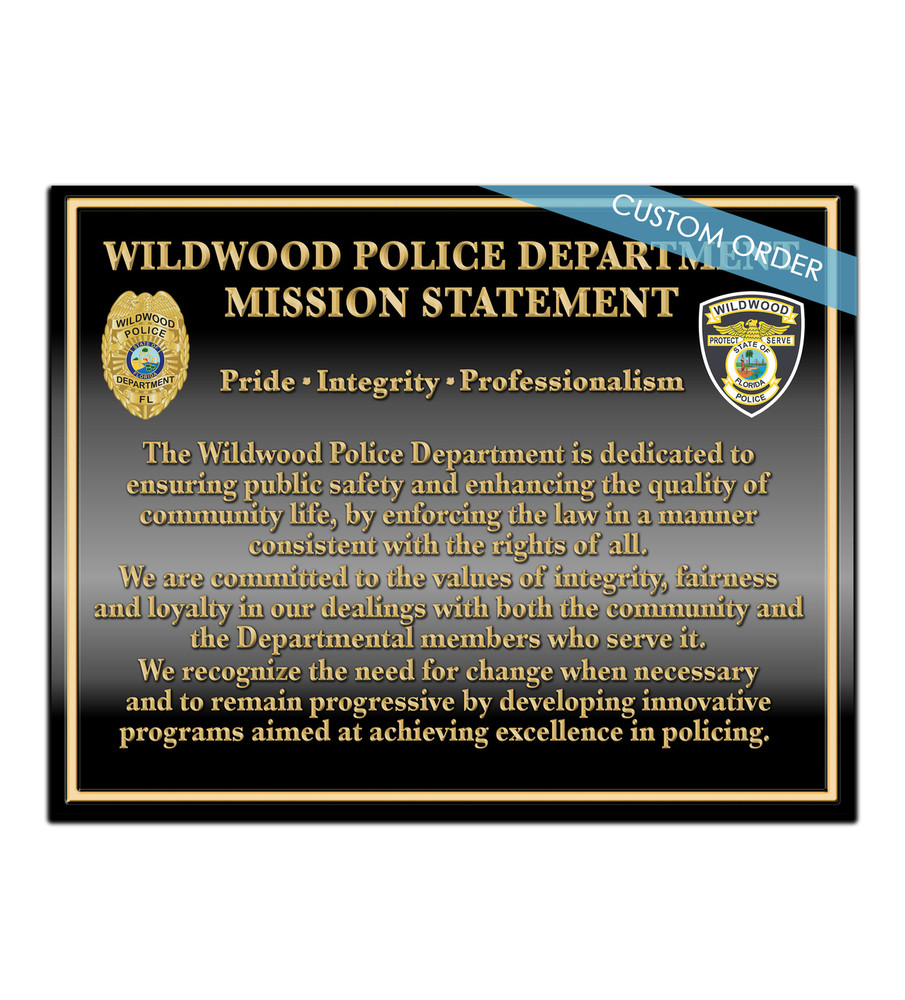 911 MISSION STATEMENT PLAQUES - ChiefMart-CopBay-CopsAreCool
