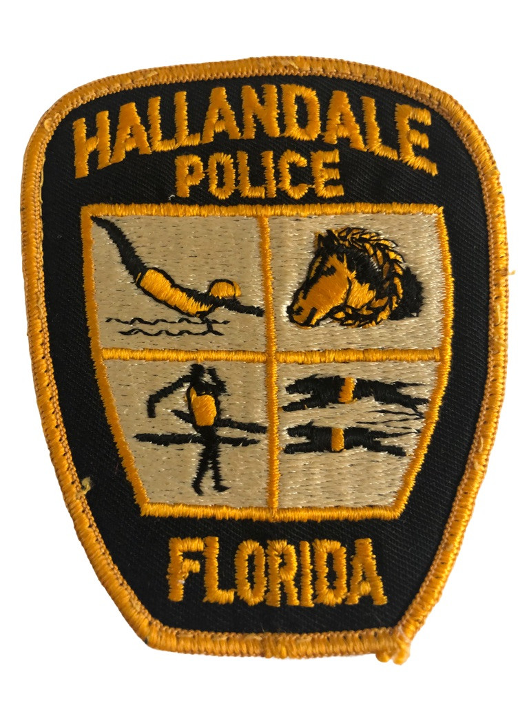 HALLANDALE FL POLICE PATCH OLD SCHOOL