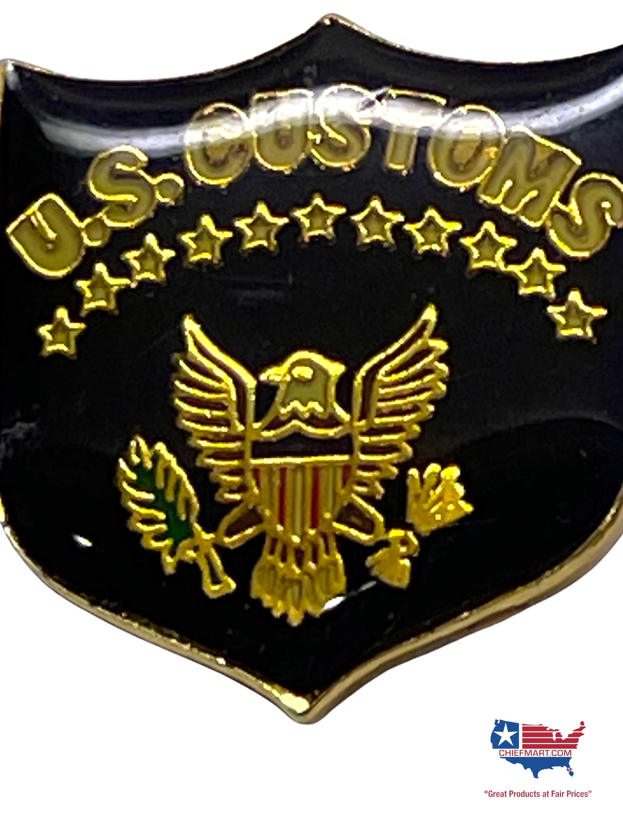 U.S. CUSTOMS SEAL PATCH LAPEL PIN