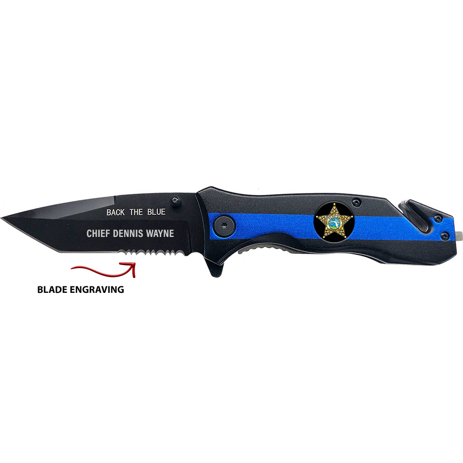 BLUE LINE KNIFE - BACK THE BLUE