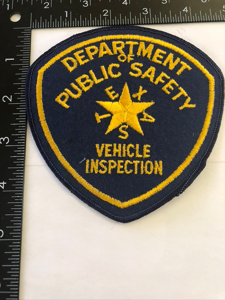 TEXAS DPS VEHICLE INSPECTION PATCH POLICE