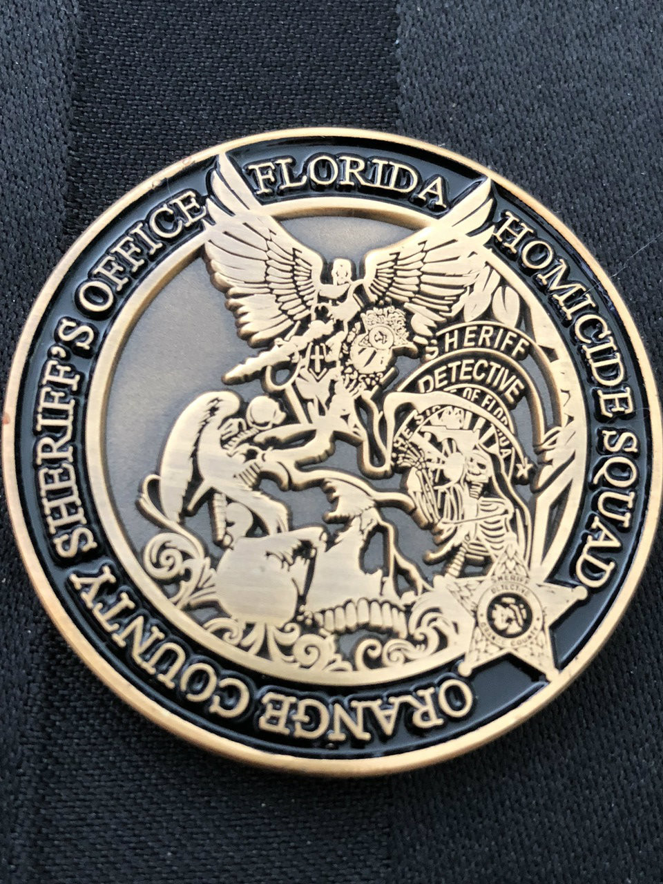 GOLD TONE ORANGE CTY SHERIFF HOMICIDE UNIT COIN