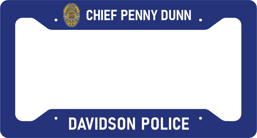 POLICE LICENSE PLATE FRAME