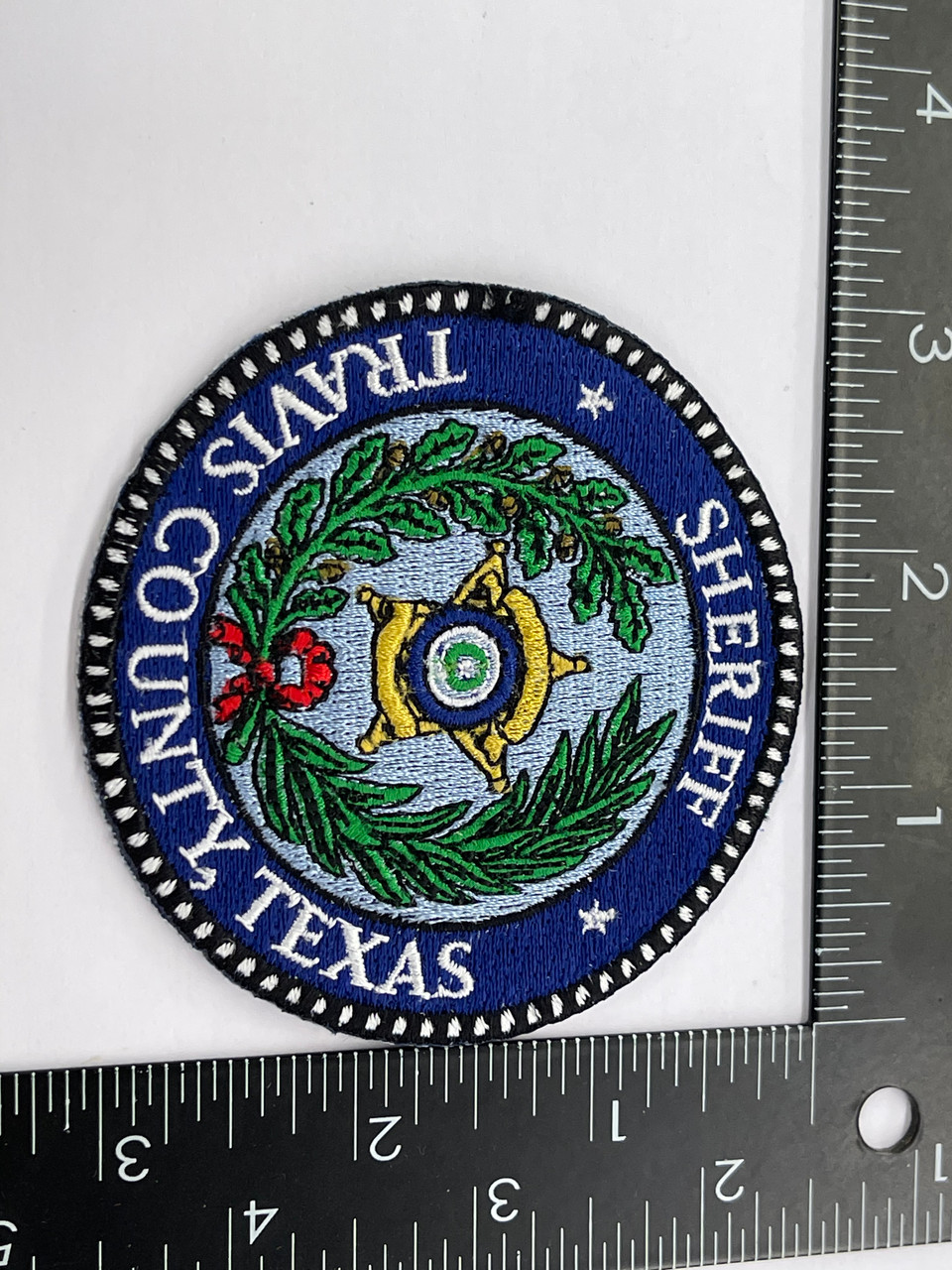 TRAVIS COUNTY SHERIFF TX LASER CUT SEAL PATCH
