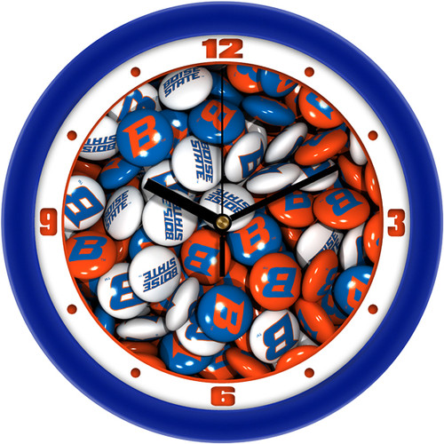 Boise State Broncos - Candy Team Wall Clock - ChiefMart-CopBay-CopsAreCool