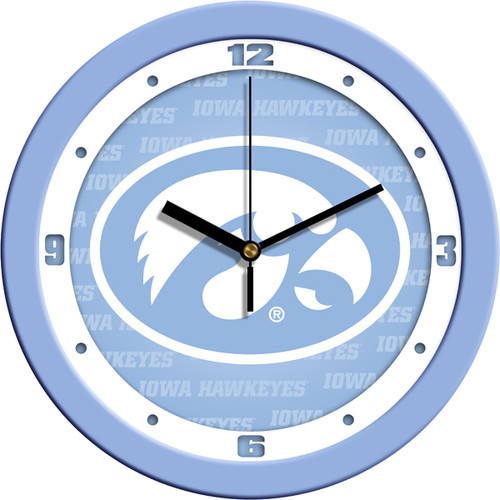 Iowa Hawkeyes - Baby Blue Team Wall Clock - ChiefMart-CopBay-CopsAreCool