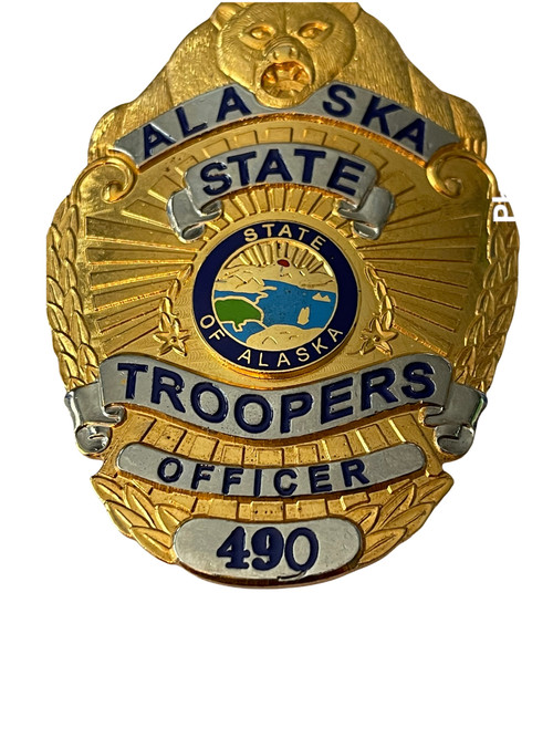 ALASKA STATE TROOPERS OFICER #490 BADGE