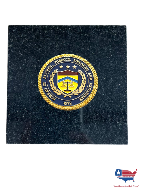 BATF BUREAU OF ALCOHOL TOBACCO FIREARMS SEAL PAPERWEIGHT