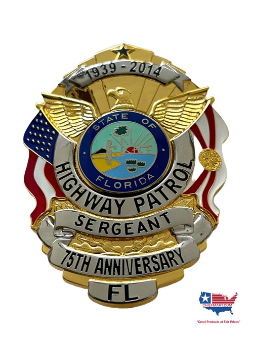 FLORIDA HIGHWAY PATROL TROOPER 75TH 2014 BADGE YEAR